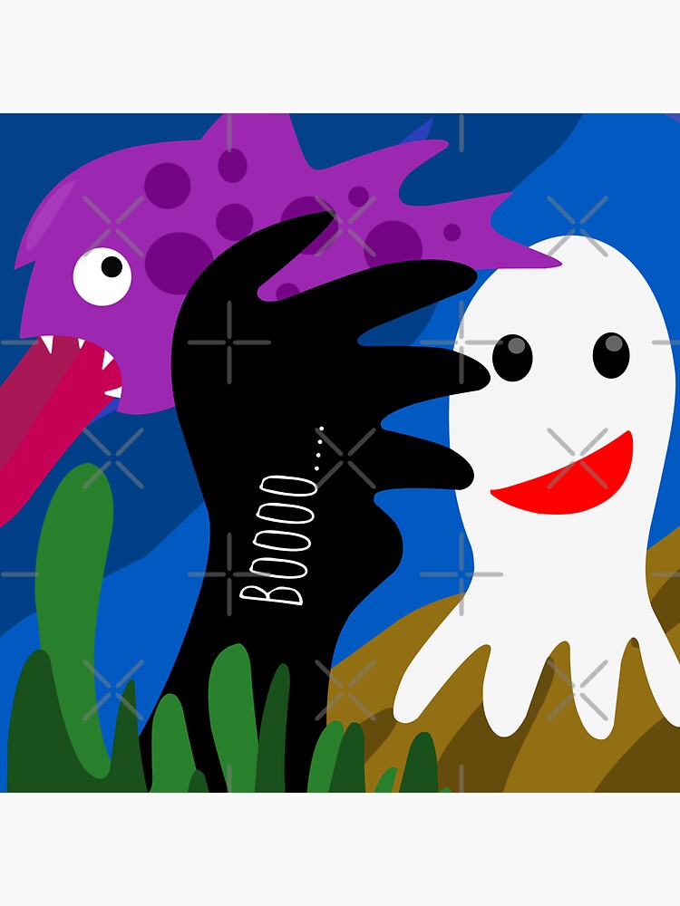 "Boooo Scary Ghost Fantasy Char V4RC" Sticker for Sale by R4CProject ...