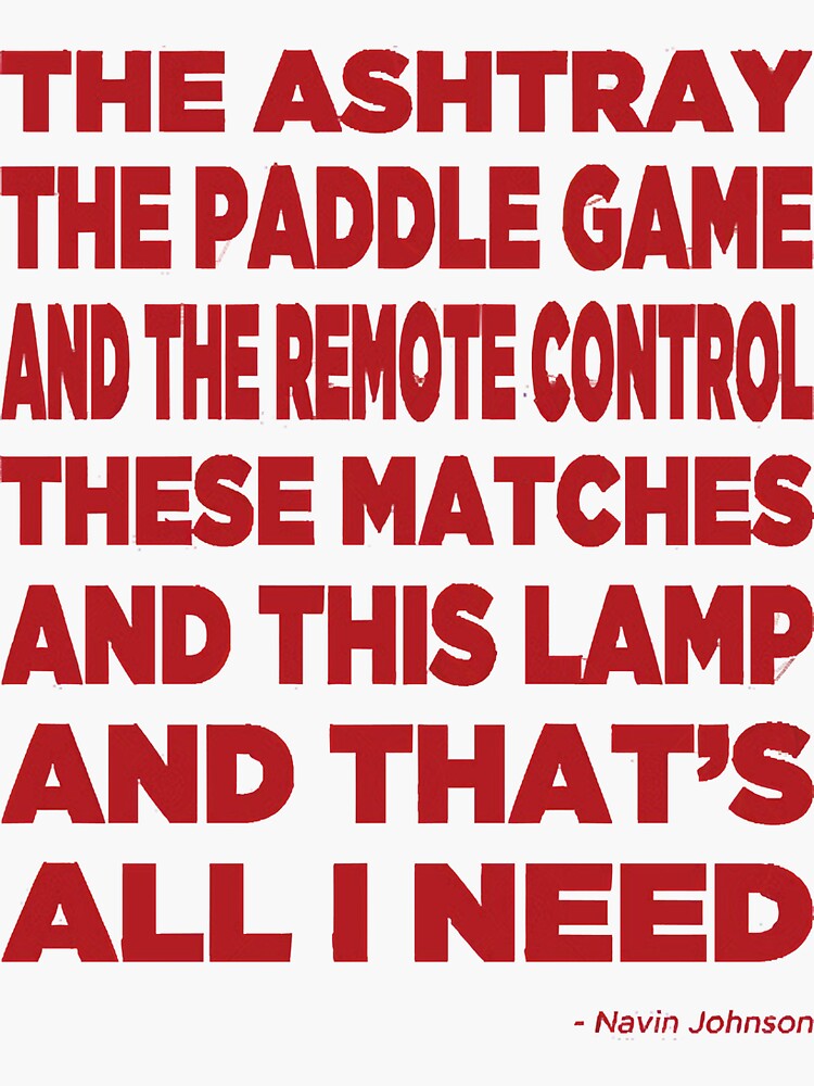 "Navin Johnson " Sticker for Sale by MoccoPedro | Redbubble