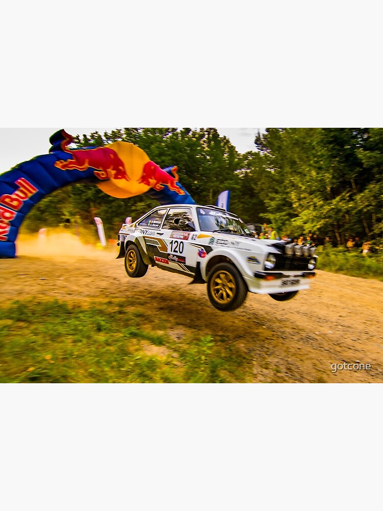 "Ford Escort MK2 Rally Jump" Art Print by gotcone | Redbubble