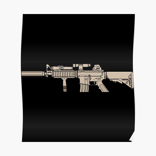 "Mk18 Mod 0 Sand Sticker" Poster for Sale by AdisonWill | Redbubble