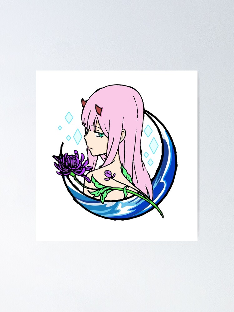 "Zero Two Fanart || Darling in The Franx Merch" Poster for Sale by ...