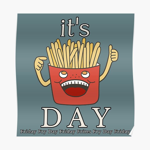 "Its Friday - Kawaii Food" Poster by MarinaGorban | Redbubble