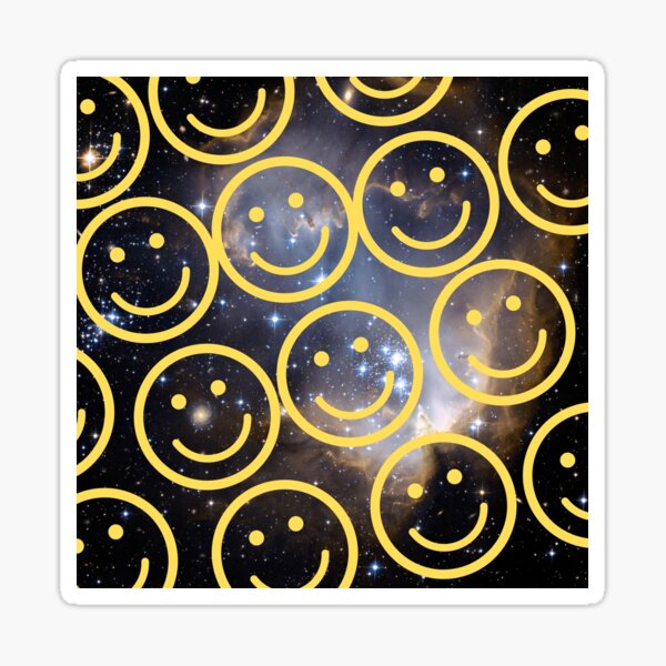 "Smiley Face Galaxy" Sticker by sseanpeck | Redbubble