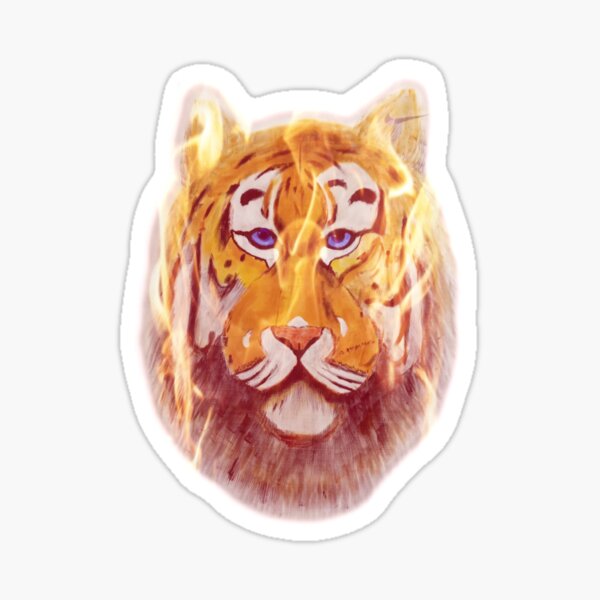 "Tiger print, Tiger design, Tiger painting " Sticker for Sale by ...