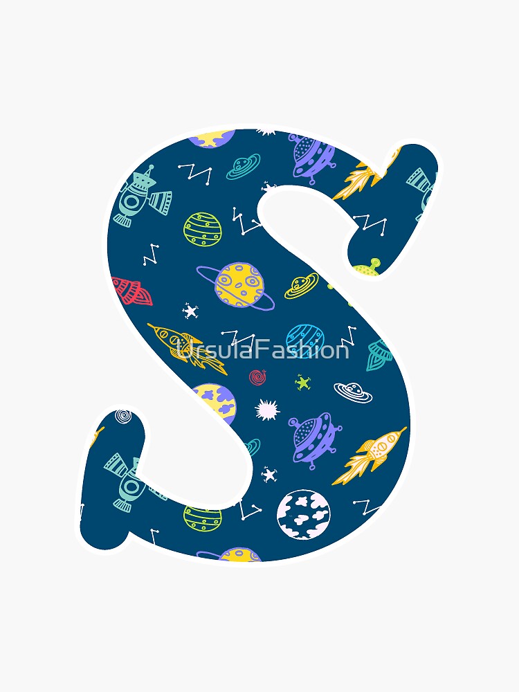"Space Themed Blue Letter S" Sticker for Sale by UrsulaFashion | Redbubble