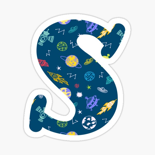 "Space Themed Blue Letter S" Sticker for Sale by UrsulaFashion | Redbubble