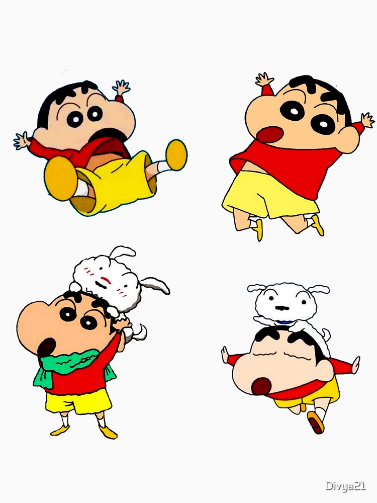 "Shinchan sticker pack" T-shirt for Sale by Divya21 | Redbubble | cute ...