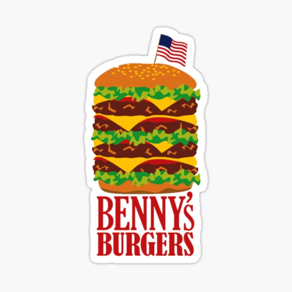 "THE BENNYS BURGER" Sticker for Sale by handaamaterasu | Redbubble