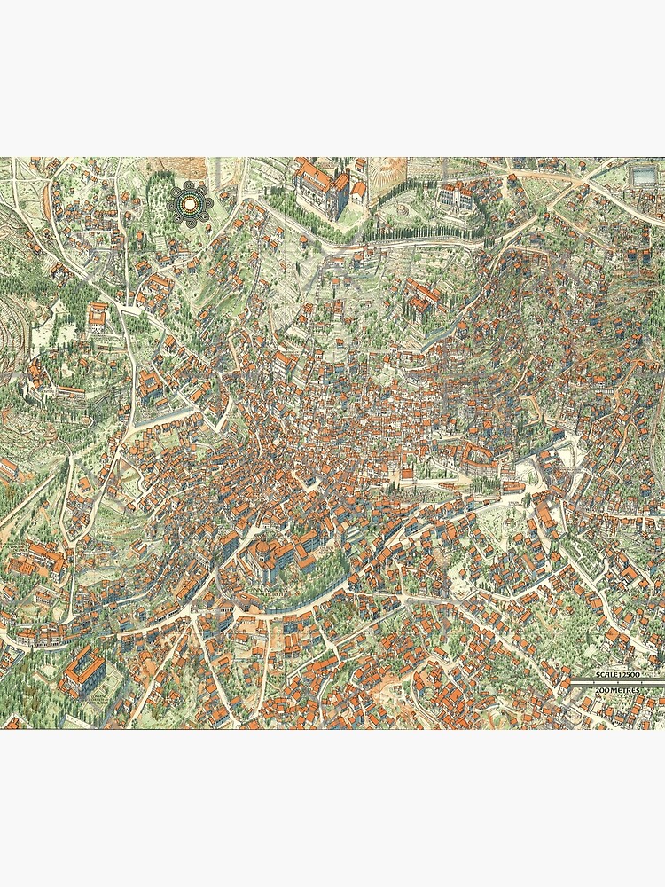 "Vintage Map of Nazareth, Israel" Poster by gin-nek-shop | Redbubble