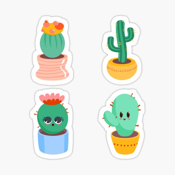 "Cactus sticker pack" Sticker for Sale by yellowbell11 | Redbubble