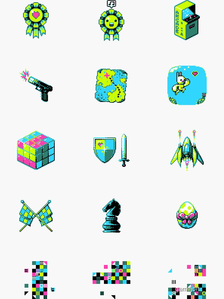 "Game Jolt Category Icons - Sticker Sheet" Sticker for Sale by gamejolt ...