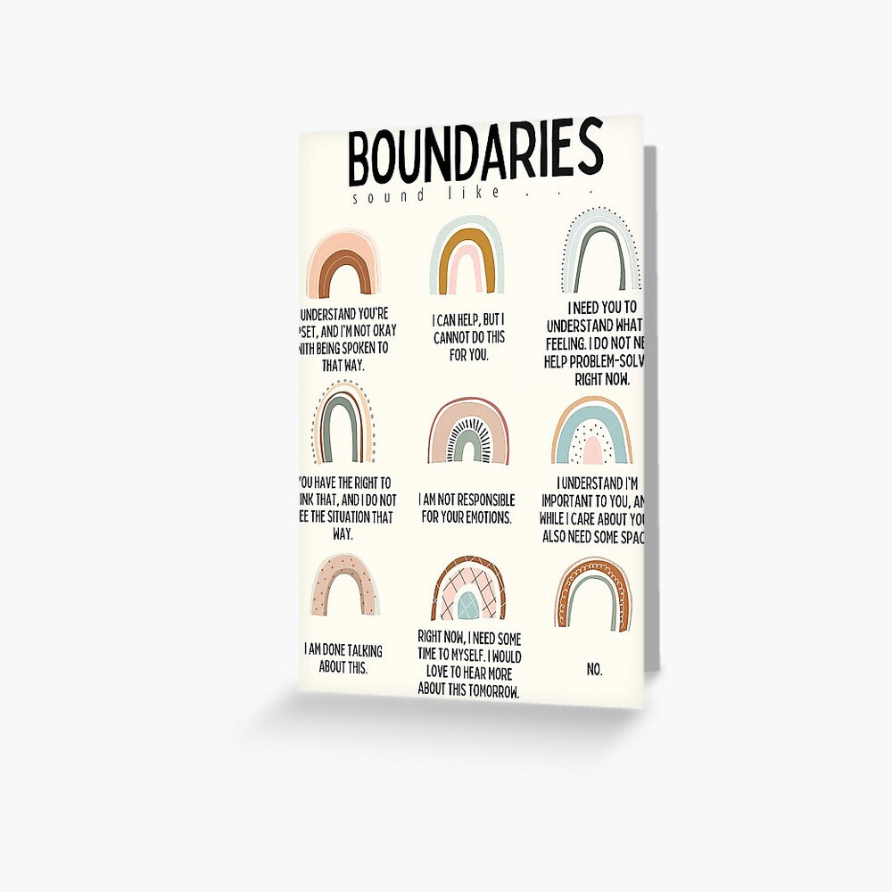 "Boundaries Sound Like - Therapy Office Decor - Boundaries Psychology ...