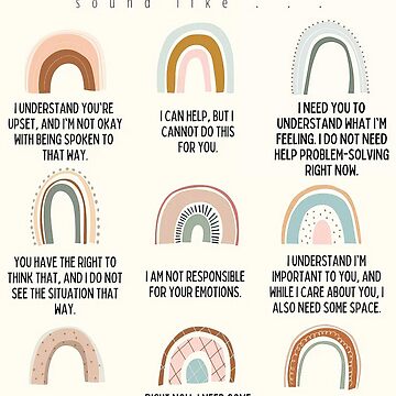 "Boundaries Sound Like - Therapy Office Decor - Boundaries Psychology ...