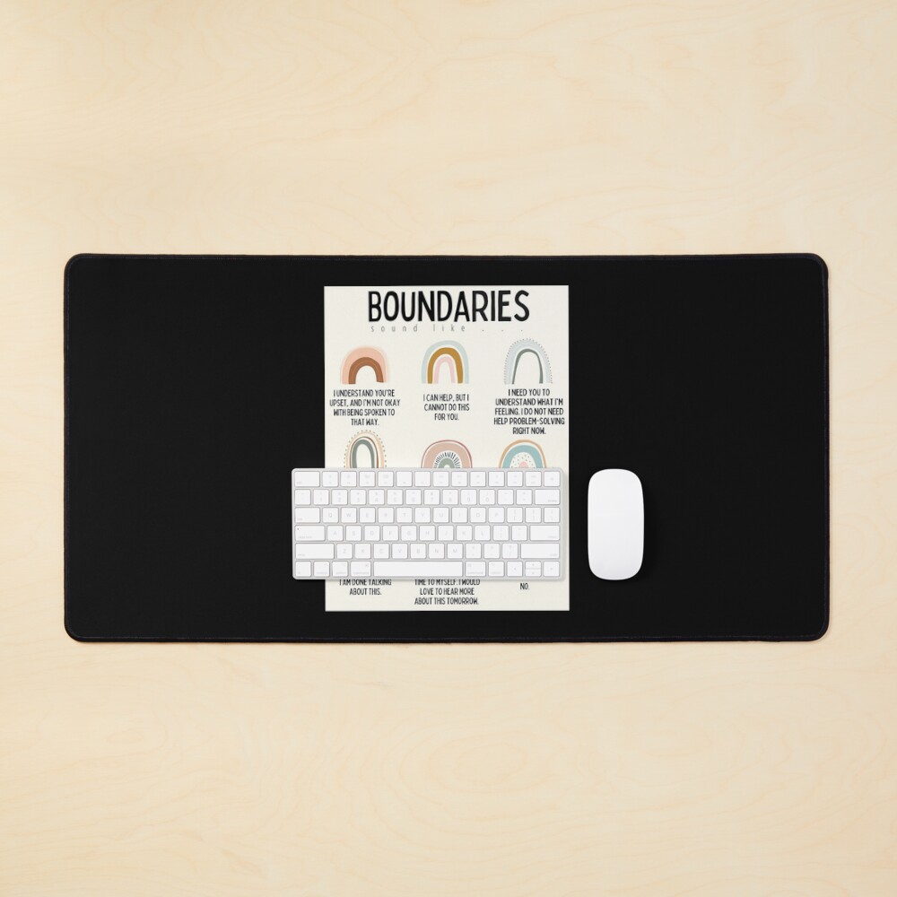 "Boundaries Sound Like - Therapy Office Decor - Boundaries Psychology ...