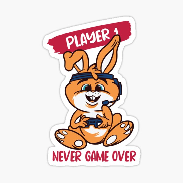 "Player 1 Never Game Over" Sticker for Sale by Attiahbros | Redbubble