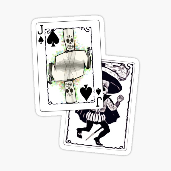 "Jack of the Undead Spades" Sticker for Sale by NessofOnett | Redbubble