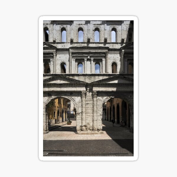 "Porta Borsari, main entrance to ancient Verona" Sticker for Sale by ...