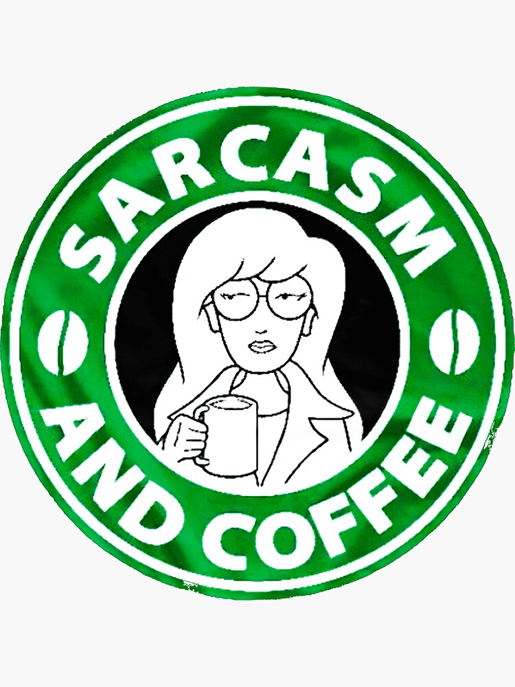 "Daria Sarcasm and Coffee" Sticker for Sale by shopFlokian | Redbubble