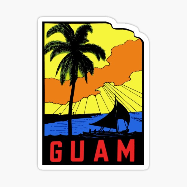 "Guam Vintage Travel Decal" Sticker for Sale by hilda74 | Redbubble