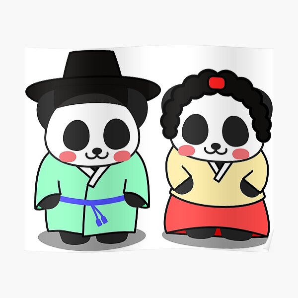 "Panda Korean Lover" Poster by jpandakuma | Redbubble