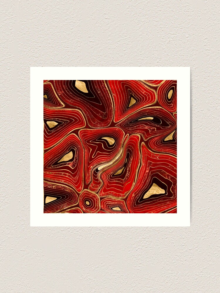 "Mahogany Red Textures map" Art Print by k9printart | Redbubble