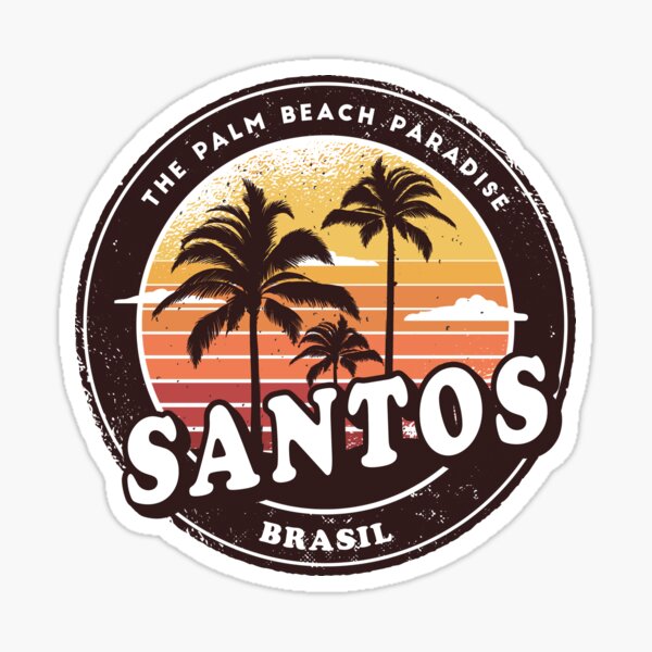 "Santos Brazil beach design" Sticker for Sale by Rocky2018 | Redbubble