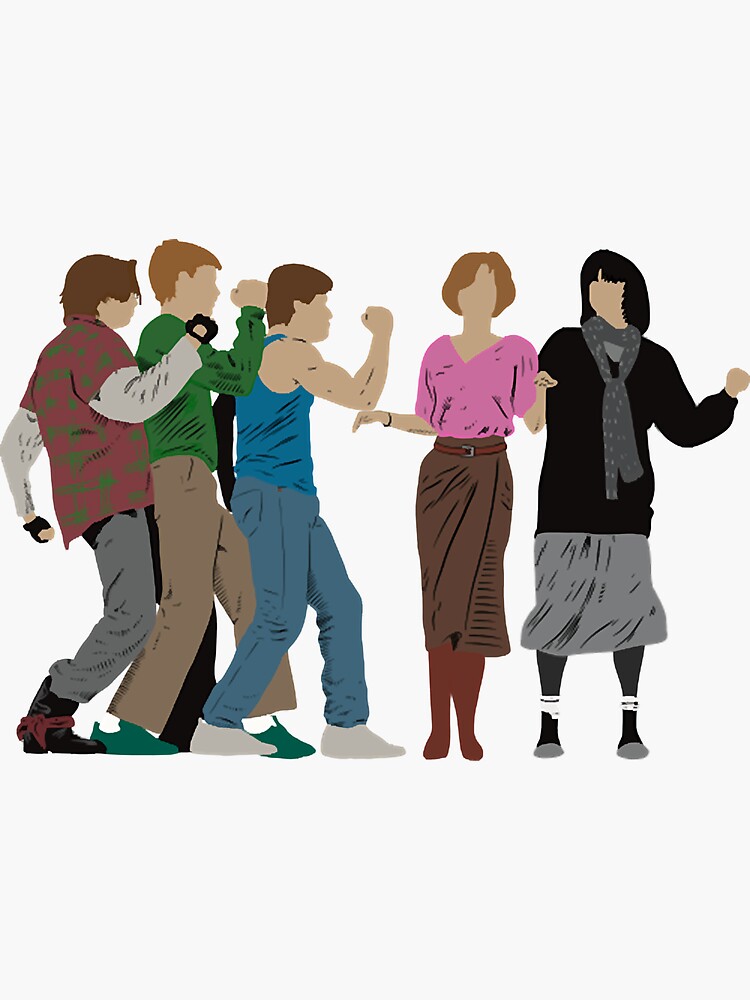 "The Breakfast Club " Sticker for Sale by LouisMays | Redbubble