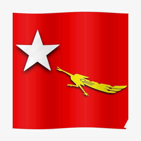 "NLD party flag" Poster for Sale by KoutYoe | Redbubble