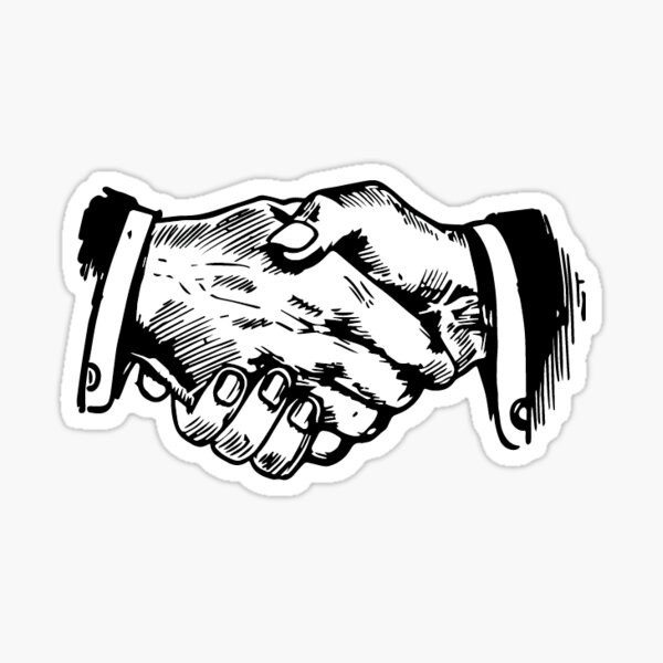 Shake Hands Stickers | Redbubble