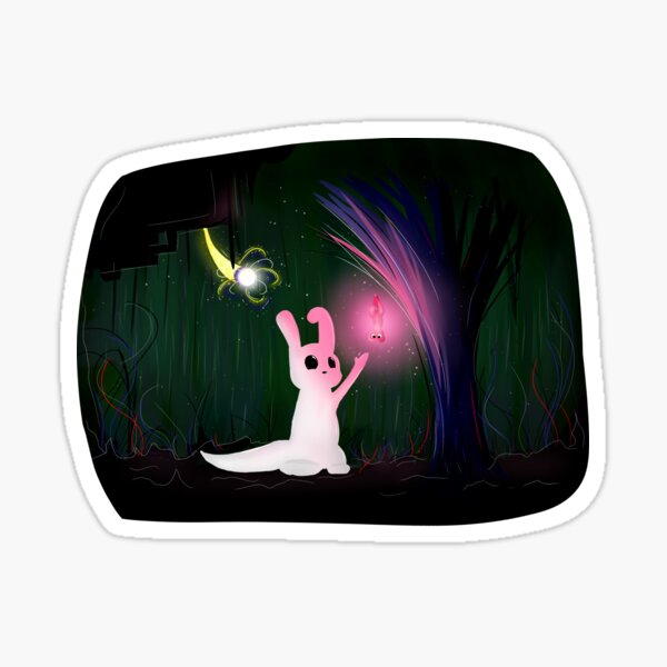 "Glowing Slugcat // Rain World" Sticker for Sale by sonoyang | Redbubble