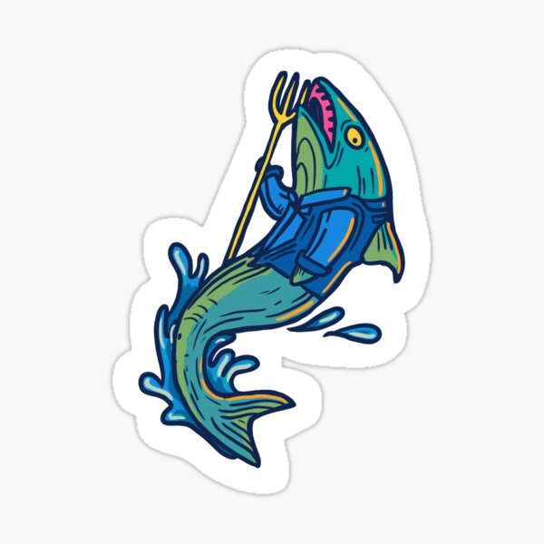 "Poseidon" Sticker for Sale by AlenaArts | Redbubble
