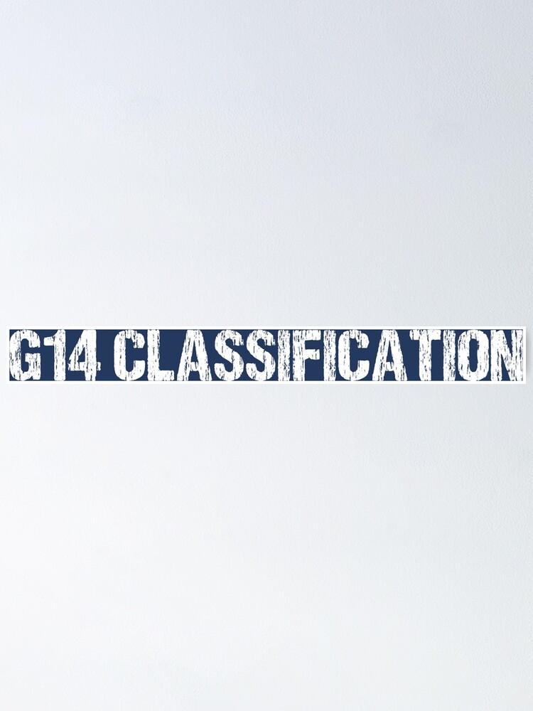 Póster «CLASIFICACIÓN G14» de DomGDesign | Redbubble