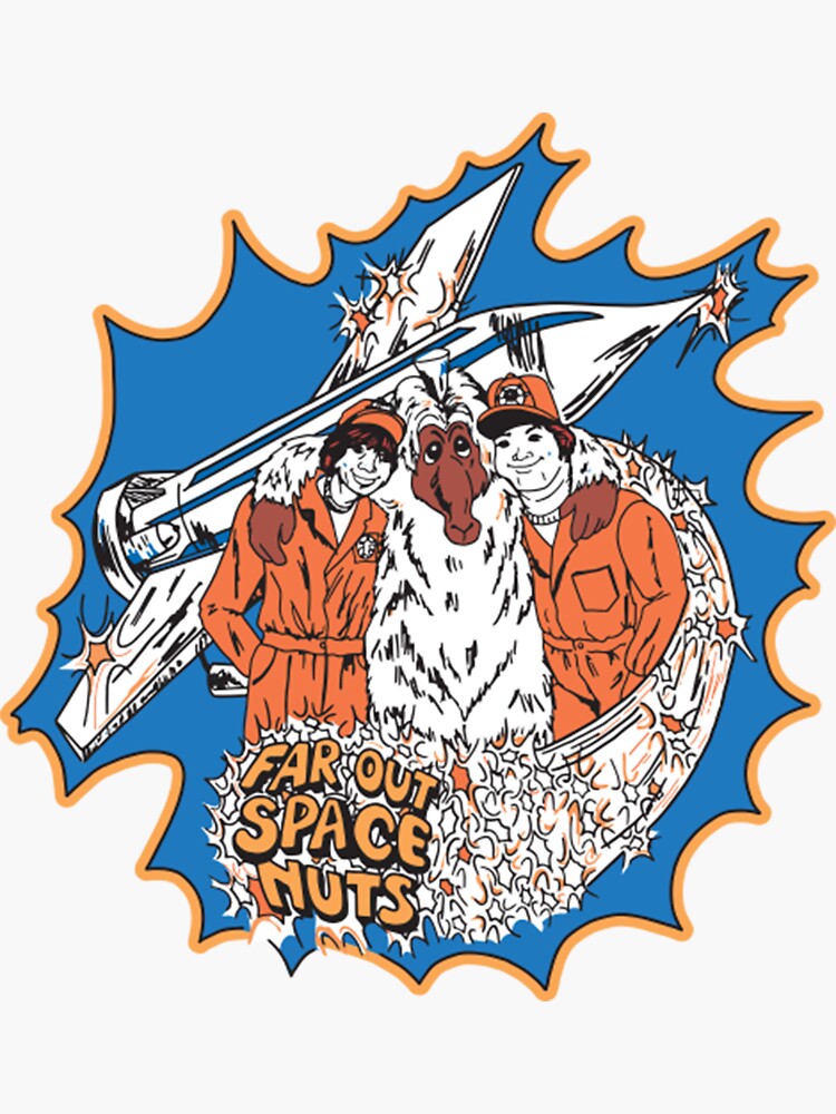 "Far Out Space Nuts Far Out Space Nuts Iron On " Sticker for Sale by ...