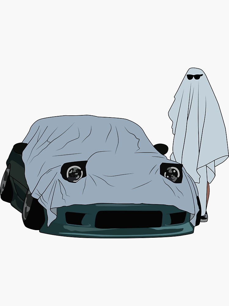 "Cute Halloween Ghost Miata" Sticker for Sale by jasonHBB | Redbubble