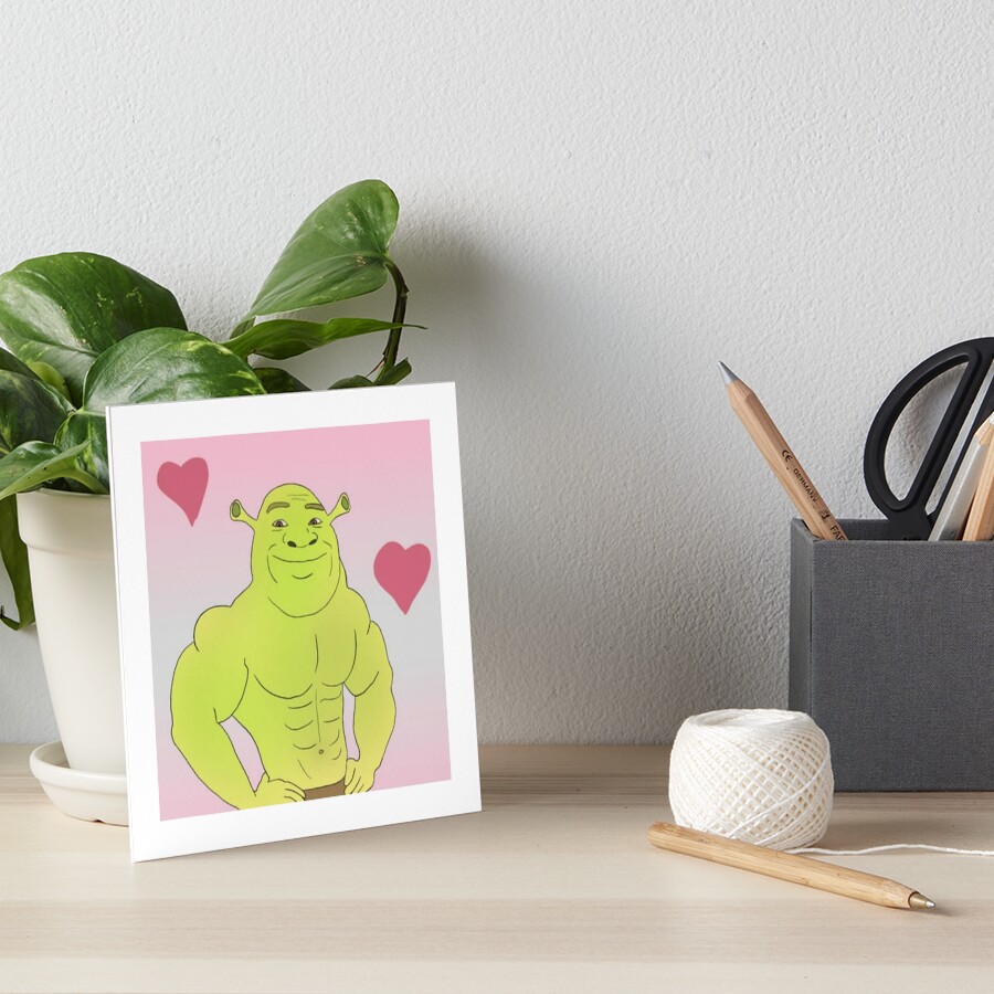 "seggsy shrek" Art Board Print for Sale by ray-visage | Redbubble