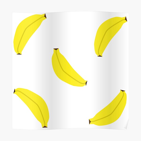 "cute banana sticker pack" Poster for Sale by moonbean-art | Redbubble