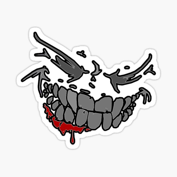 "scary face" Sticker for Sale by grisaia | Redbubble