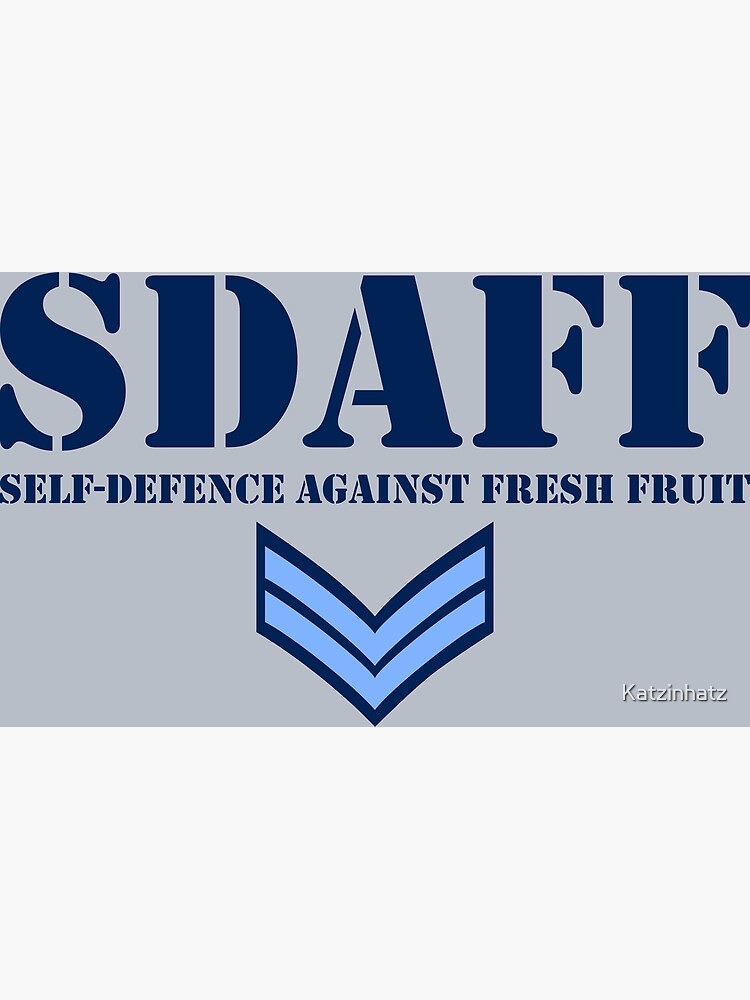 "Monty Python Self Defence Against Fresh Fruit - Blue Logo ...