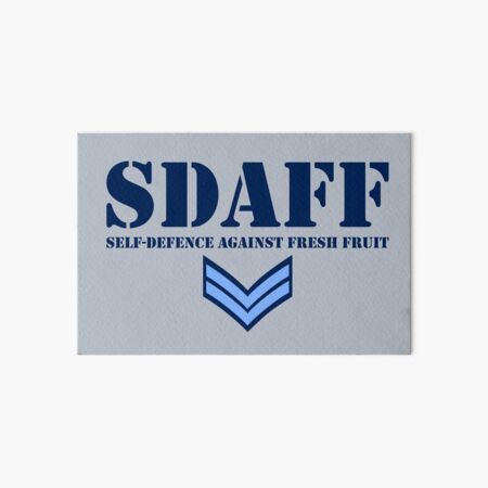 "Monty Python Self Defence Against Fresh Fruit - Blue Logo" Art Board ...