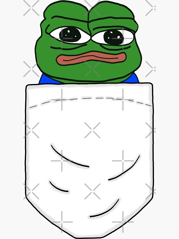 Pegatina «Pepe Stare Twitch Emote en un bolsillo» de DanshiStore ...