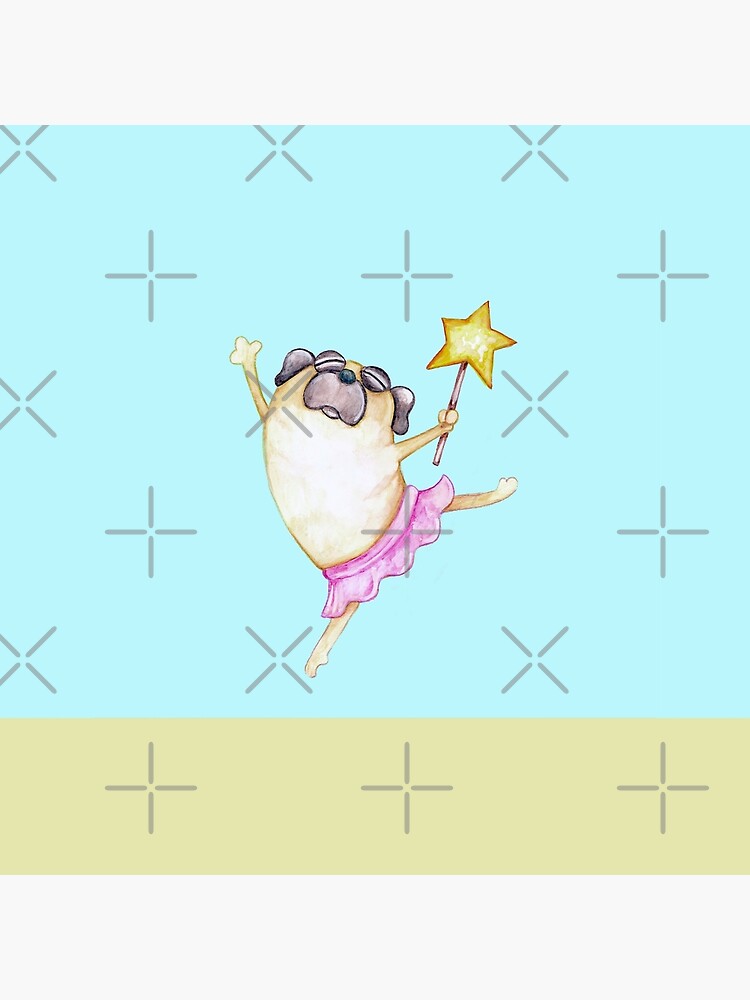 "Pug Fairy" Poster for Sale by Papagaeio | Redbubble