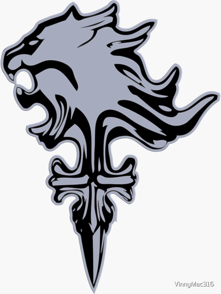 "Final Fantasy 8 FFVIII Squall Griever Emblem (Black/Silver)" Sticker ...