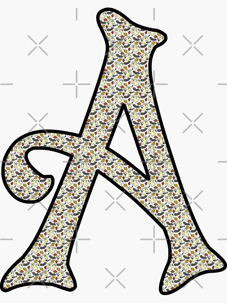 Pegatina «Letra A - Divertido disfraz de Halloween para pareja - Idea ...