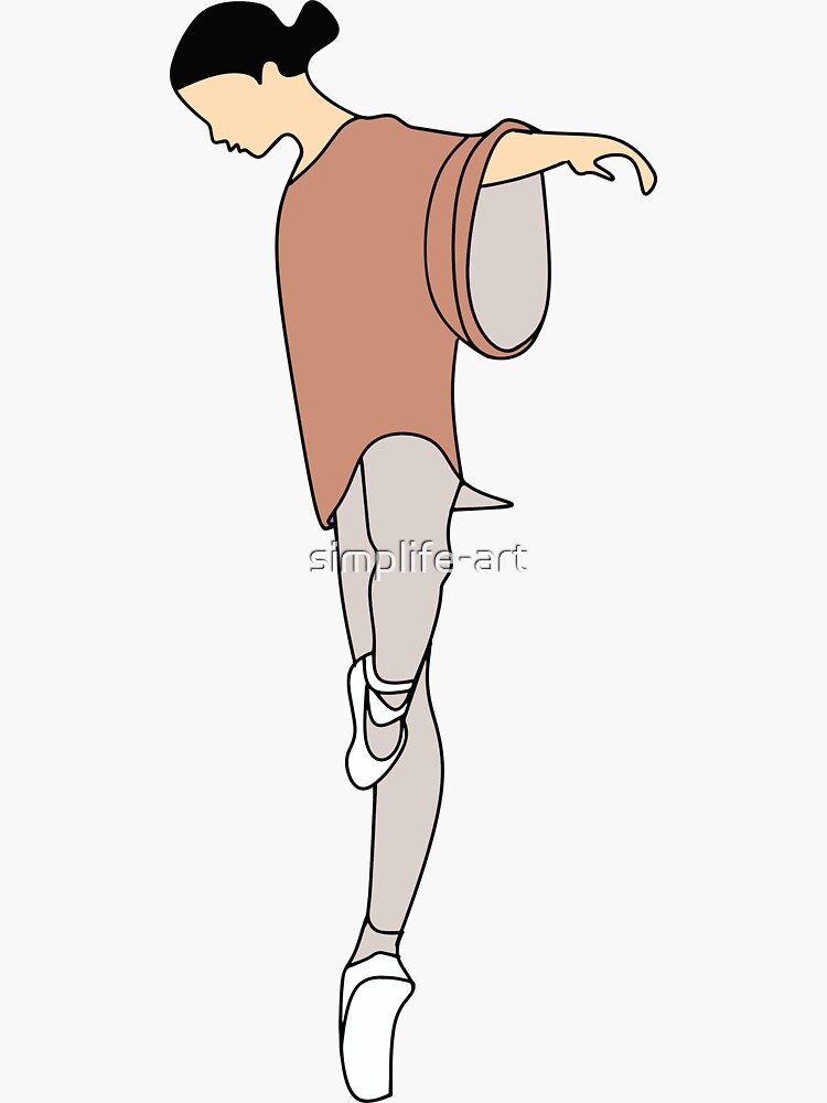 "Dancing Girl Art " Sticker for Sale by simplife-art | Redbubble