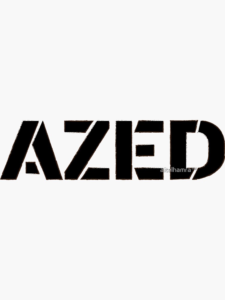 "azed a to zed " Sticker for Sale by aitelhamra | Redbubble