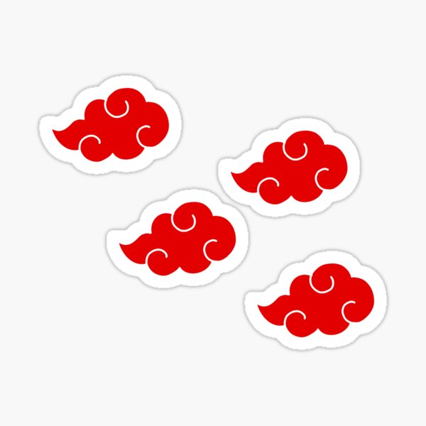 "Red Cloud Anime Pattern" Sticker for Sale by hennahsheikh | Redbubble