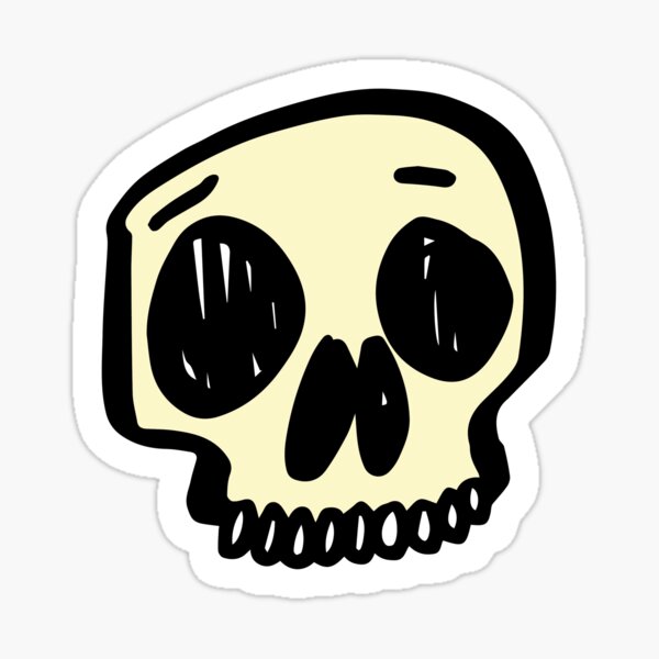 "Skully..." Sticker for Sale by BrittWestaway | Redbubble