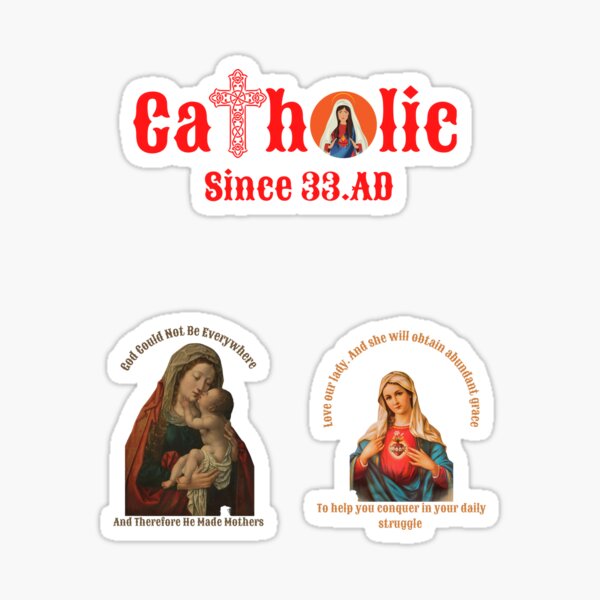 "Catholic Assumption pack art" Sticker for Sale by Tshepomuza | Redbubble