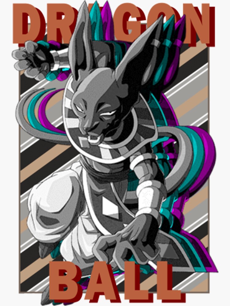 "Beerus Dragon Ball " Sticker by urnPikeTreasure | Redbubble