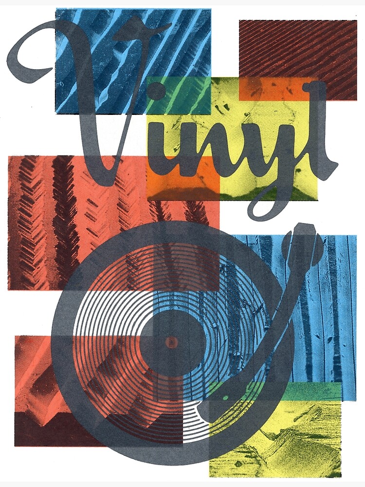 "Vinyl Extreme Close Up Microscopic Record Grooves Mod Color Blocks ...